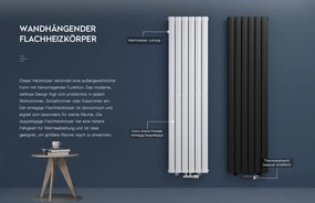 design interiérový radiátor DOPORRO FV - 510 až 2100 W bílý - topné těleso
