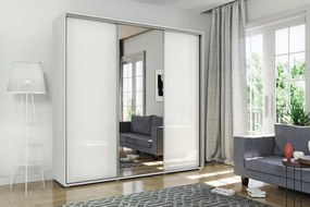 Skapski šatní skříň A30 278/245/62 s posuvnými dveřmi a zrcadlem lesklé dveře