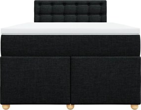 Box spring postel s matrací černá 120x200 cm textil 3286663