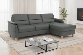XXXLutz ROHOVÁ SEDAČKA, kůže, antracitová Sit & More - Sedací soupravy - 000144033273