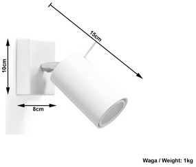 Bílé nástěnné svítidlo Sollux Etna