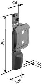 E625 Fixní držák TV | 23"-42" | 45kg