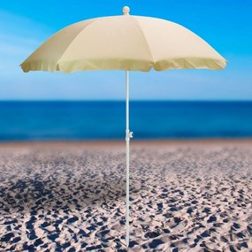 DEMA Plážový slunečník 180 cm UV30 Beach, krémový 41275D
