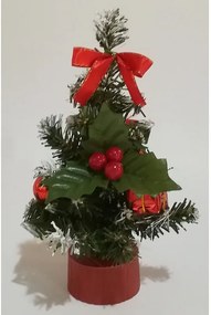 Stromeček ozdobený, umělá vánoční dekorace, barva červená YS20-012, sada 6 ks