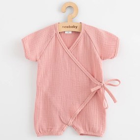 Kojenecký letní mušelínový overal New Baby pink, vel. 62 (3-6m)
