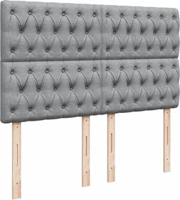 Box spring postel s matrací světle šedá 160 x 200 cm textil 3291338