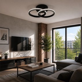 Toolight Rea, Stropní LED svítilna LHJ121-C Černé, OSW-03275
