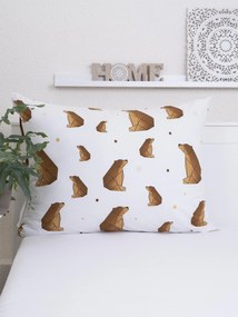 MK Lůžkoviny Bavlněný povlak na polštář Renforcé 70 x 90 cm - Medvědi