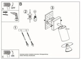 Nástěnné bodové svítidlo SOLLUX Ring GU10 1x40W bez zdroje SL.0087 bílá