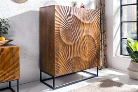 Vysoká komoda Shayla 100 cm hnědá - mango