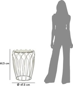 Designový odkládací stolek Gamaliel 47,5 cm stříbrný
