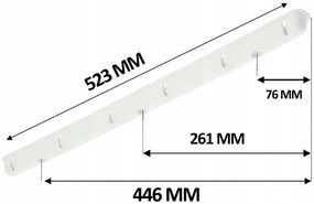 Erga, stropní věšák na sušení prádla 6x150 cm, bílé, ERG-SEP-10SUSSUF6PP15