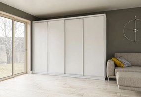 Skříň s posuvnými dveřmi 3000x2400x600 4LTD nymphaea alba, profil stříbrný