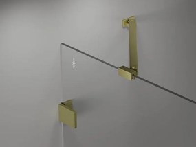 Mexen Lunar sprchové dveře pant pravý 140 cm, transparentní, zlaté kartáčované - 834S-140-050-55-00-P