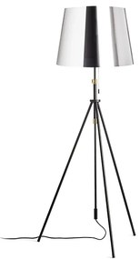 RENDL R14065 LUTON/ILUSION stojanová lampa, dekorativní chromovaná fólie/černá/kov