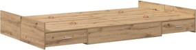 Rám postele s úložným prostorem Artisanový dub 120 x 190 cm 3335332