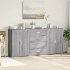 Příborníky 3 ks šedé sonoma 60 x 31 x 84 cm kompozitní dřevo 3276579