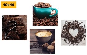 Set obrazů vůně dobré kávy