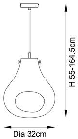 Endon 99788 - Lustr na lanku EUROPA 1xE27/10W/230V kouřová černá