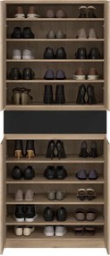FALCO Botník Simplicity 210 jackson hickory/černý mat