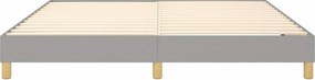 Rám postele s boxspringem světle šedý 160 x 200 cm textil 3120622