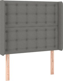 Box spring postel s matrací a LED tmavě šedá 90x200 cm textil 3138606