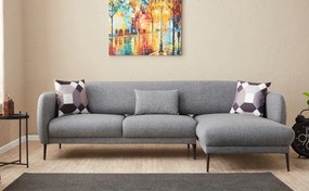 Hanah Home Rohová pohovka VENUS šedá pravá 825BLC2766