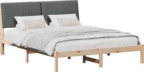 Rám postele s čelo Hnědá 150 x 200 cm Masivní borové dřevo 3394414