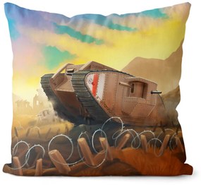 Polštář Tank Mark I (Velikost: 40 x 40 cm)