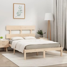 Rám postele bílý masivní dřevo 90 x 200 cm