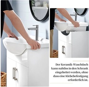 Koupelnová skříňka s umyvadlem – bílá (256460868253)