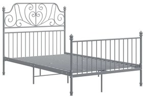 Rám postele šedý kov 120 x 200 cm,  324849