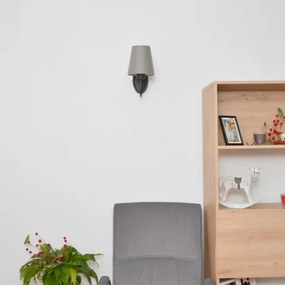 Nástěnná lampa MALBO 1xE27/15W/230V šedá/černá