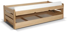 Dřevěná postel Mario Zvolte rozměr postele: 90x200 cm, Barva dřeva: Rustikální