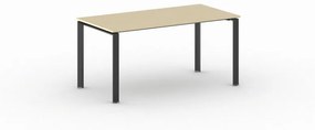 Jednací stůl INFINITY s černou podnoží 1600 x 800 x 750 mm, šedá
