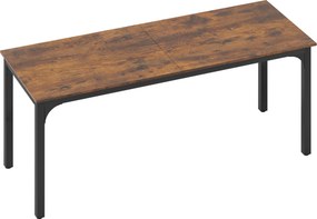 HOMCOM Psací stůl, počítačový stůl, rustikální design, hodně místa, dřevotříska, hnědá