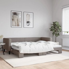 Válenda s přistýlkou taupe 80 x 200 cm textil 3196576