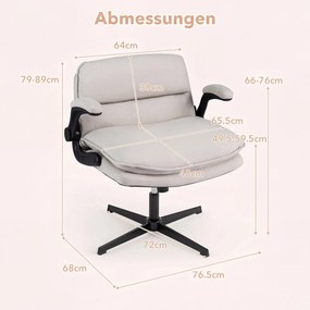 Costway Ergonomická kancelářská židle, výškově nastavitelná psací židle