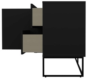 Komoda pili 176 x 76 cm černá MUZZA