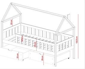 Legno Dětská postýlka Demi šedá Rozměr (cm): 90x190