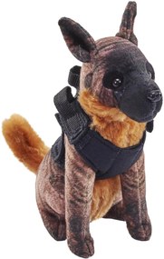Plyšák wild republic plyš pes se zvukem malinois tmavý 14cm