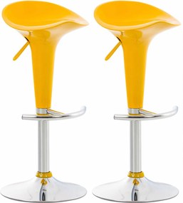 Sada 2 barových židlí Saddle – žlutá