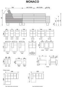 Modulová sedací souprava MONACO český výrobek