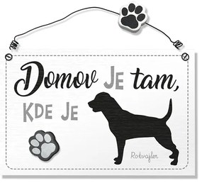 HAFani Dekorace cedule se psem Rotvajler
