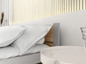 Postel IKAROS DOUBLE 90 x 200 cm, dub artisan/šedá Rošt: Bez roštu, Matrace: Bez matrace