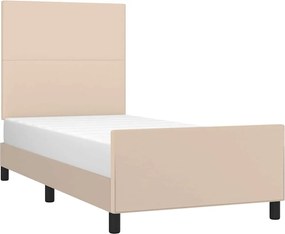 Rám postele s čelem cappuccino 90x190 cm umělá kůže 3125426
