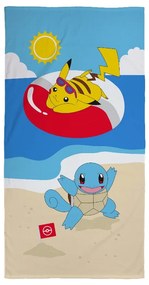 DĚTSKÝ BAVLNĚNÝ RUČNÍK POKEMON 70X140 CM VZOROVANÁ