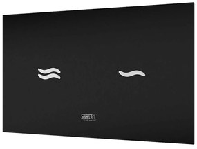 Sanela - Elektronické dotykové ovládání pro splachování WC, do montážního rámu SLR 21, černé sklo/bílá SLW 30E