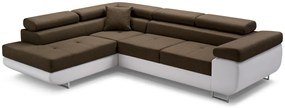 Casarredo - Komfort nábytek Rohová sedací souprava ADRIANA rozkládací s úložným prostorem, Sioux 1115/Lux 13 | Umístění rohu: roh na levé straně (viz obrázek)