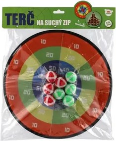 TEDDIES Terč na suchý zip oboustranný / Terč / 8 míčků / O 34 cm / od